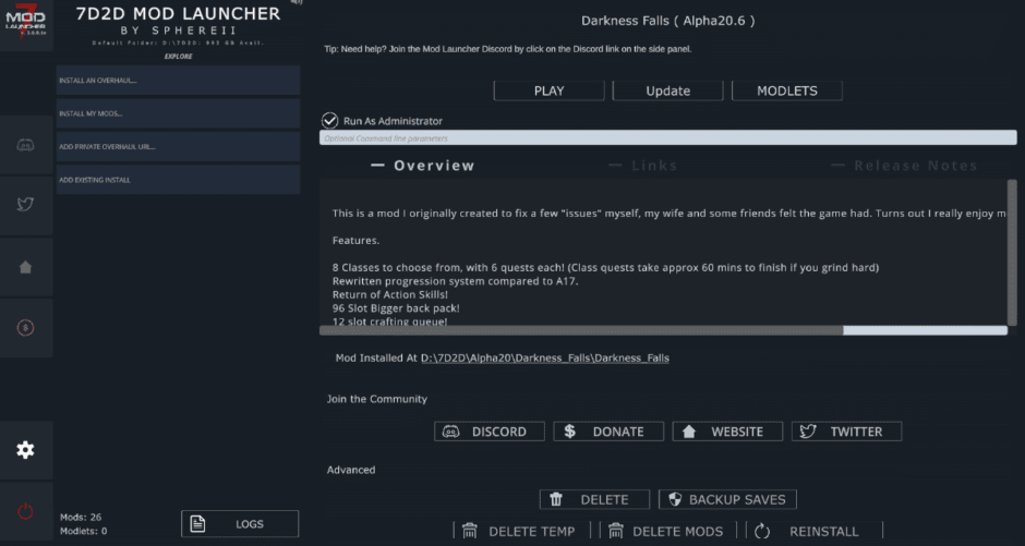 【7dtd】7D2D MODLauncherでModを導入して遊ぶ方法解説！7D2D MODLauncherの導入・使用方法(画像あり ...